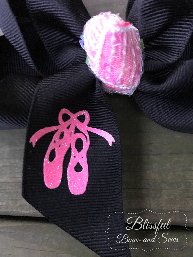 Dance Hair Bow-Ballet Dance Bow-Ballet Slippers Hair Bow-Small | Etsy