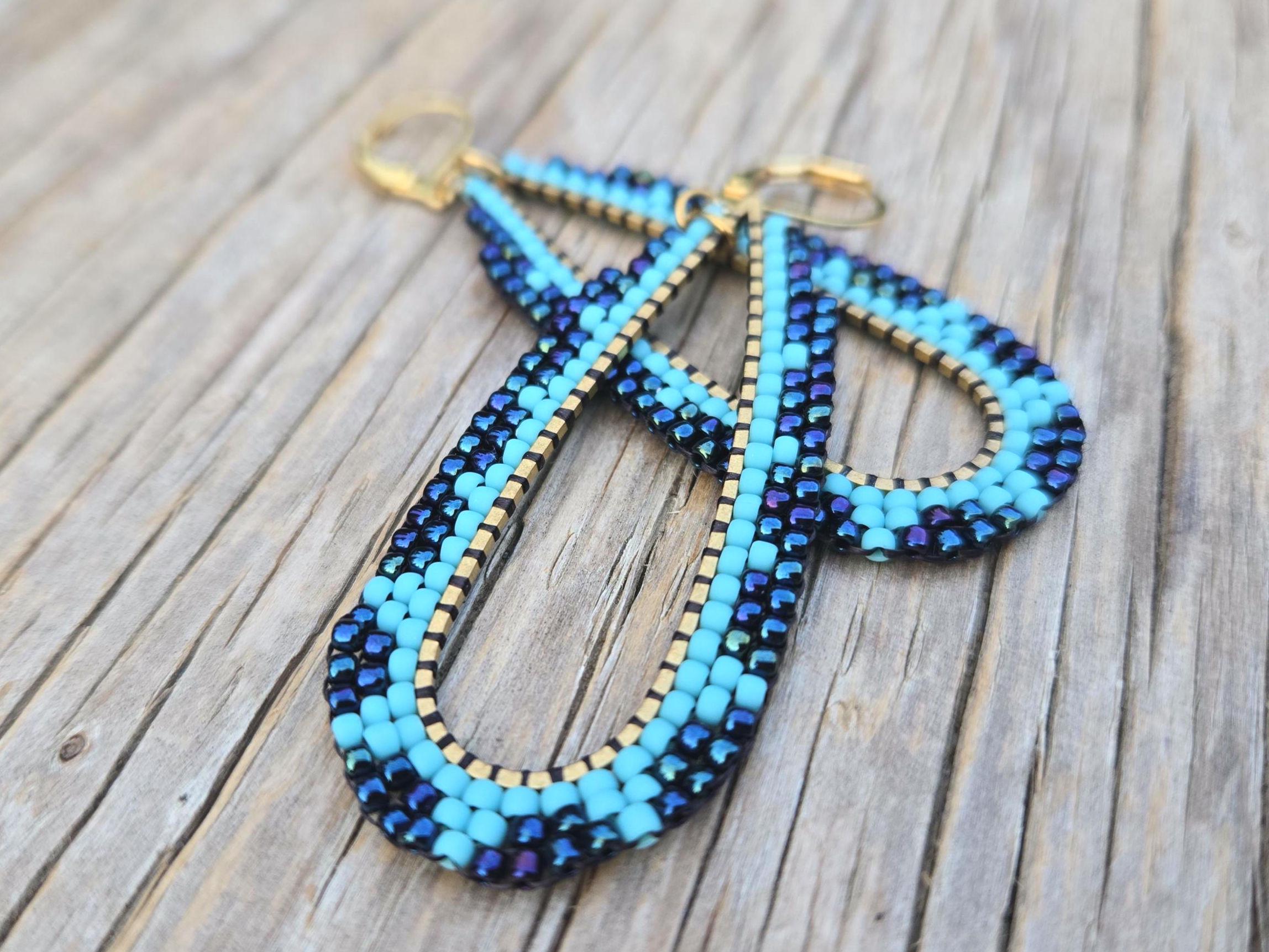 Bead Kit: Sally in the Nightlghts Gleam Drop Earring (beginner Beading ...