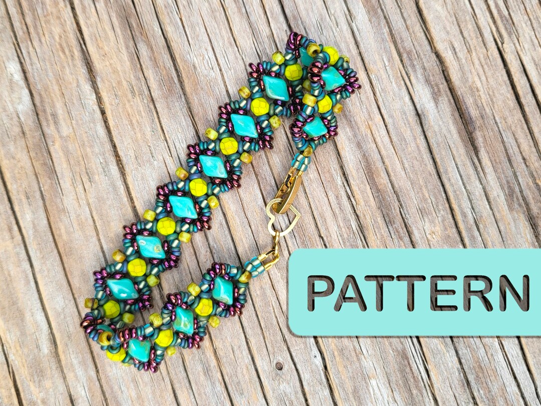 Picasso Rove Beaded Bracelet Pattern (DIY Seed Bead Pattern PDF) - Etsy