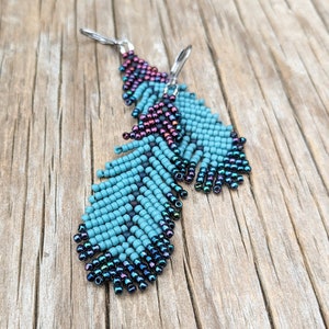 Seed Bead Earring Kit, METALLICS Feather Fringe Earring Kit - Etsy
