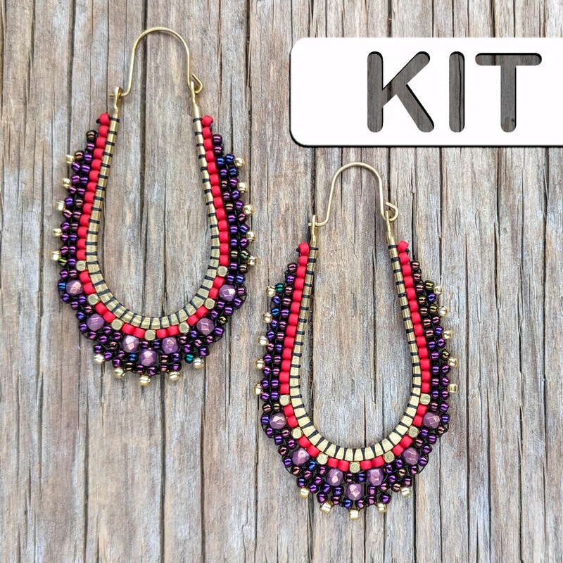 Seed Bead Earring Kit - Etsy