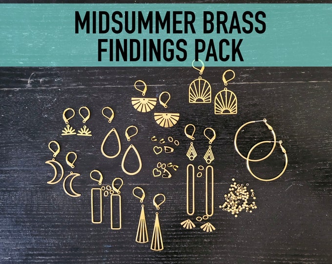 MIDSUMMER FINDINGS Pack in Brass - Etsy