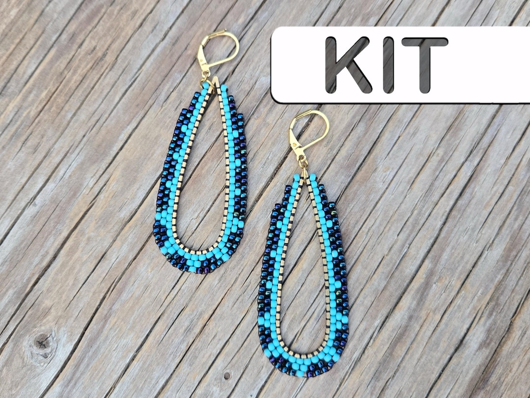Bead DIY Kit: Sally in the Nightlghts Gleam Drop Earring (beginner ...