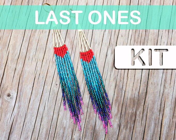 LAST CALL Vibrant Fan Fringe Earring Kit, Seed Bead Earring Kit - Etsy