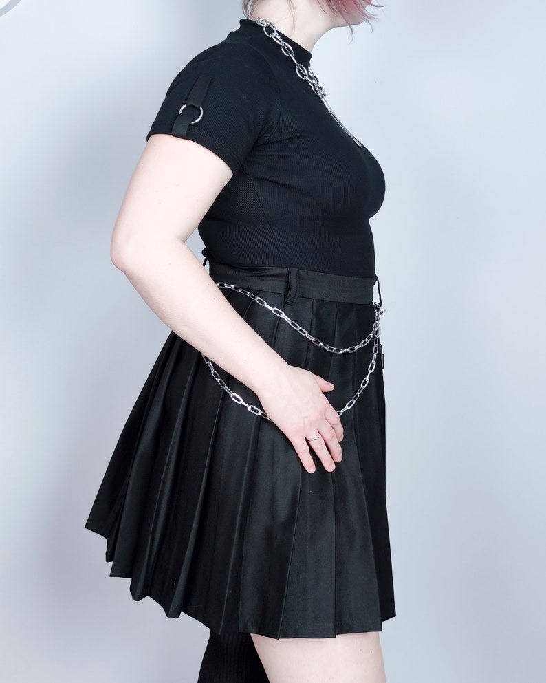 Goth Skirt Grunge Pleated Tennis Skirt | Etsy