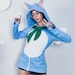 Cosplay Hoodie BLUE CAT Male or Female Cut - Etsy