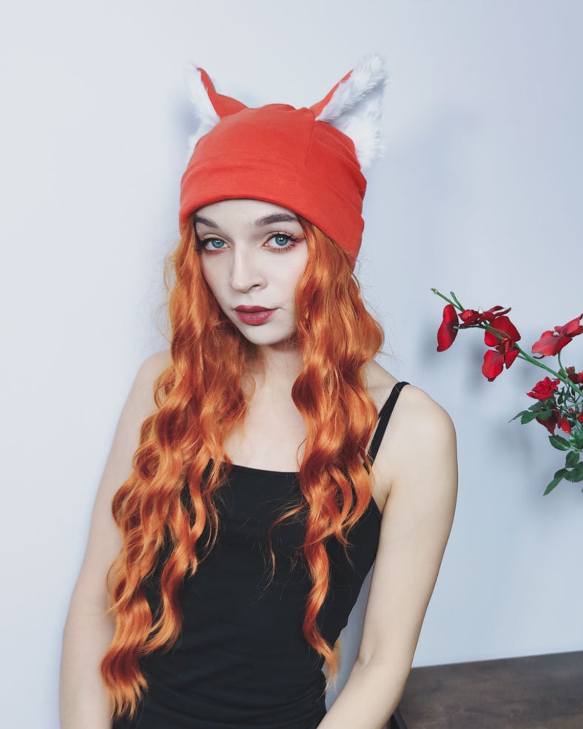 Winter Animal Beanie - Red Fox With Ears - Etsy