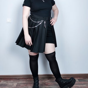 Goth Skirt Grunge Pleated Tennis Skirt - Etsy
