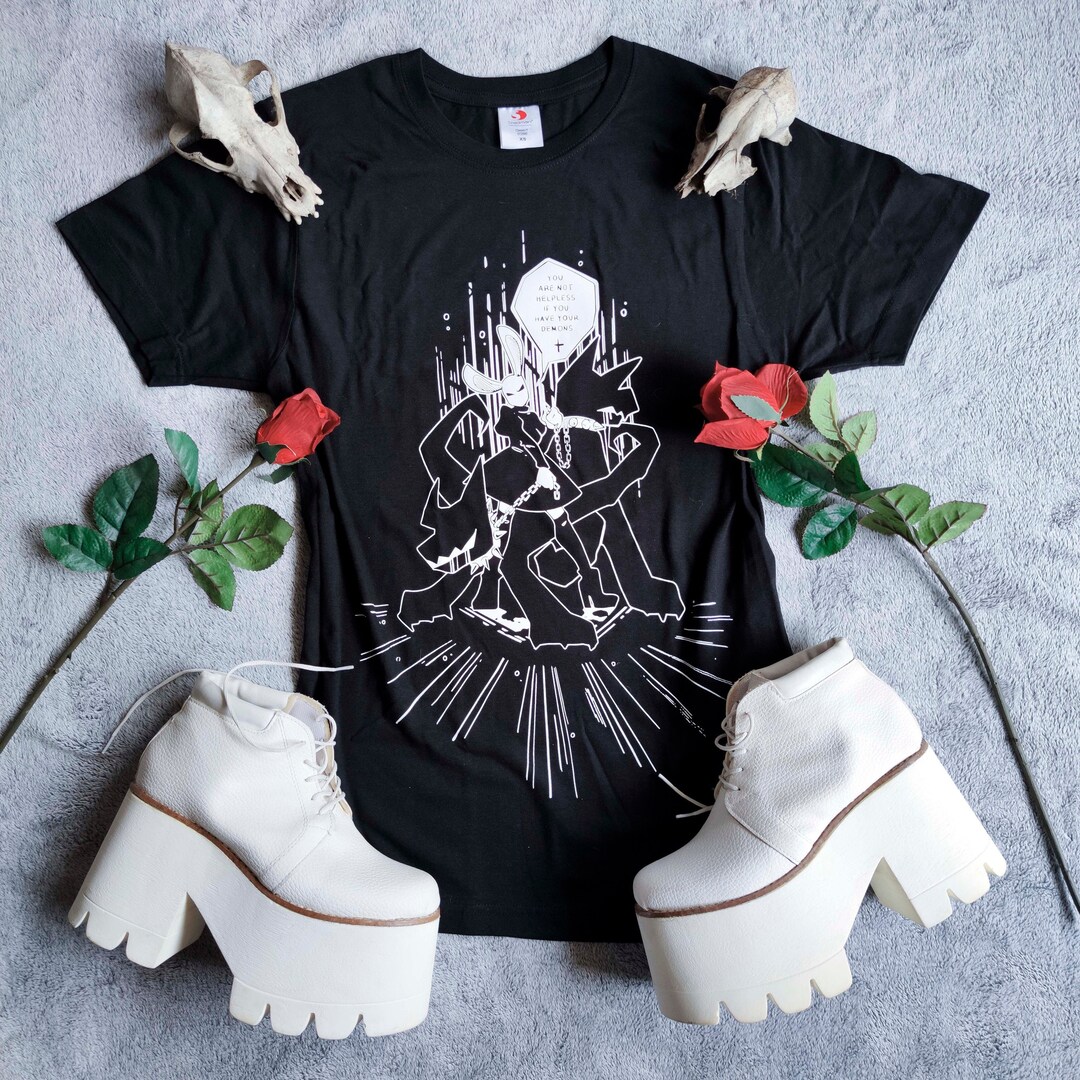 Grunge T-shirt - Goth Demons - Dark Edgy Female Gothic Tee - Etsy