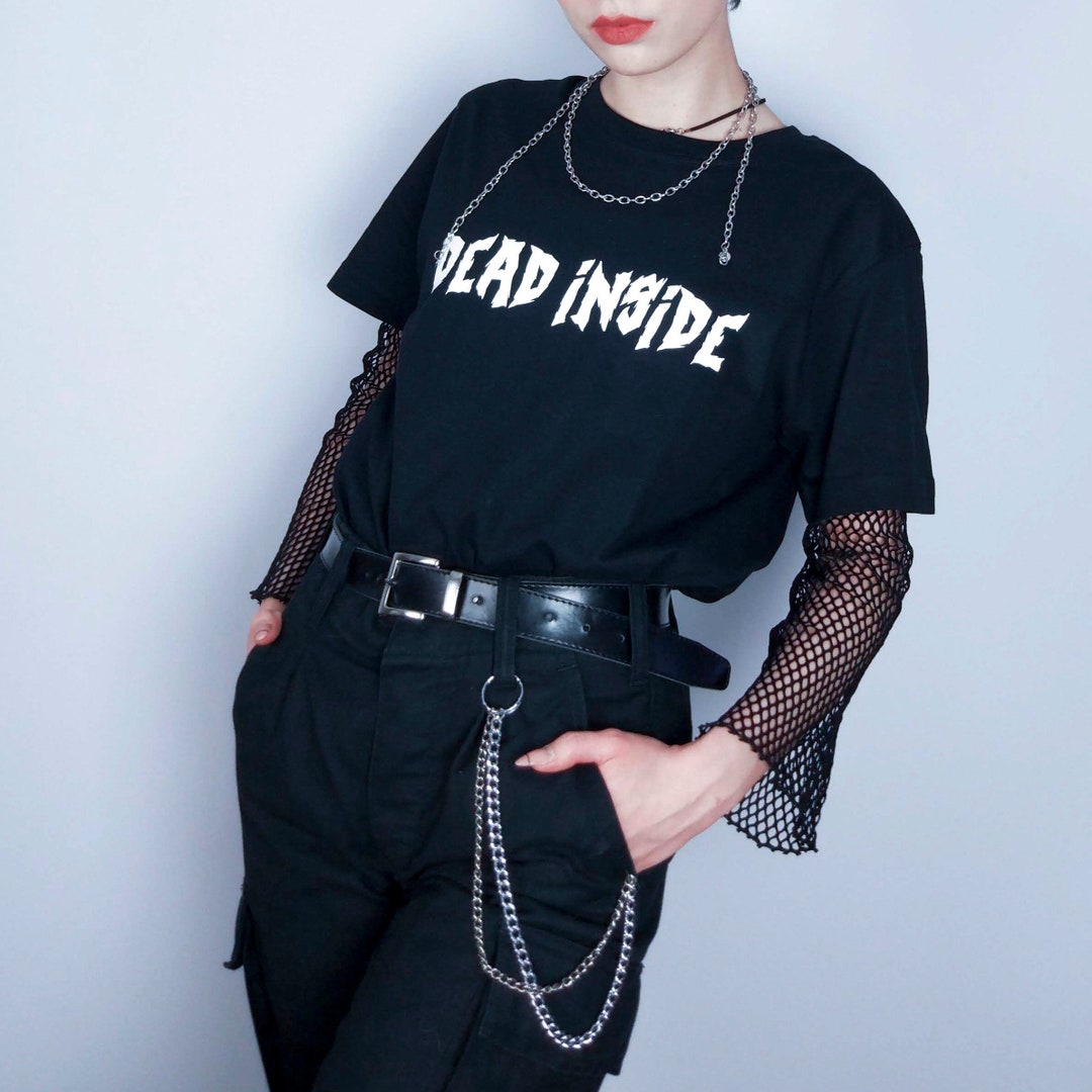 Goth Shirt - DEAD INSIDE - Gothic, Grunge, Aesthetic, Dark - Etsy