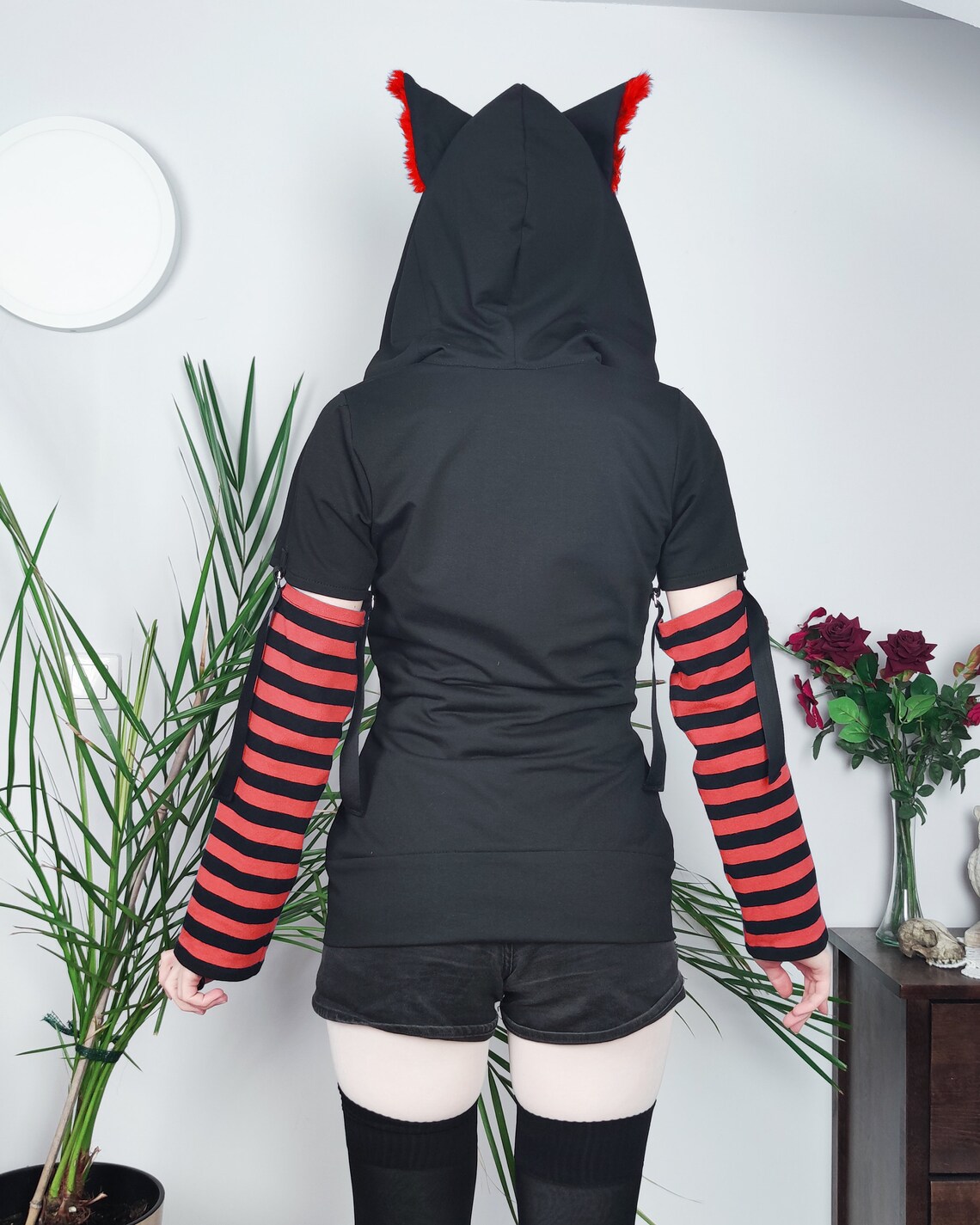 Cat Ears Hoodie - RED - Male/female Cut - Etsy