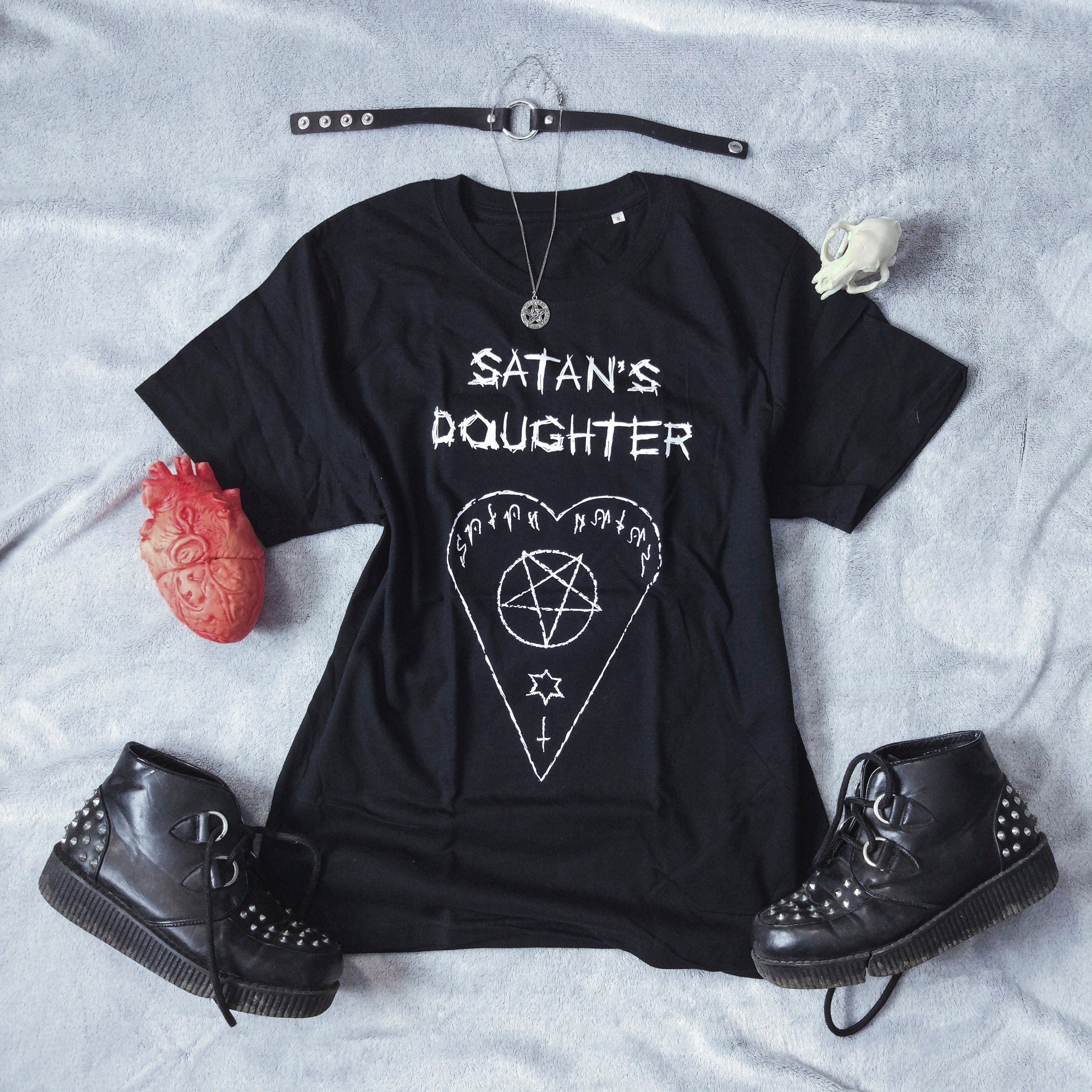 Gothic Shirt - Satan's Daughter - Satan, Goth, Dark - Etsy
