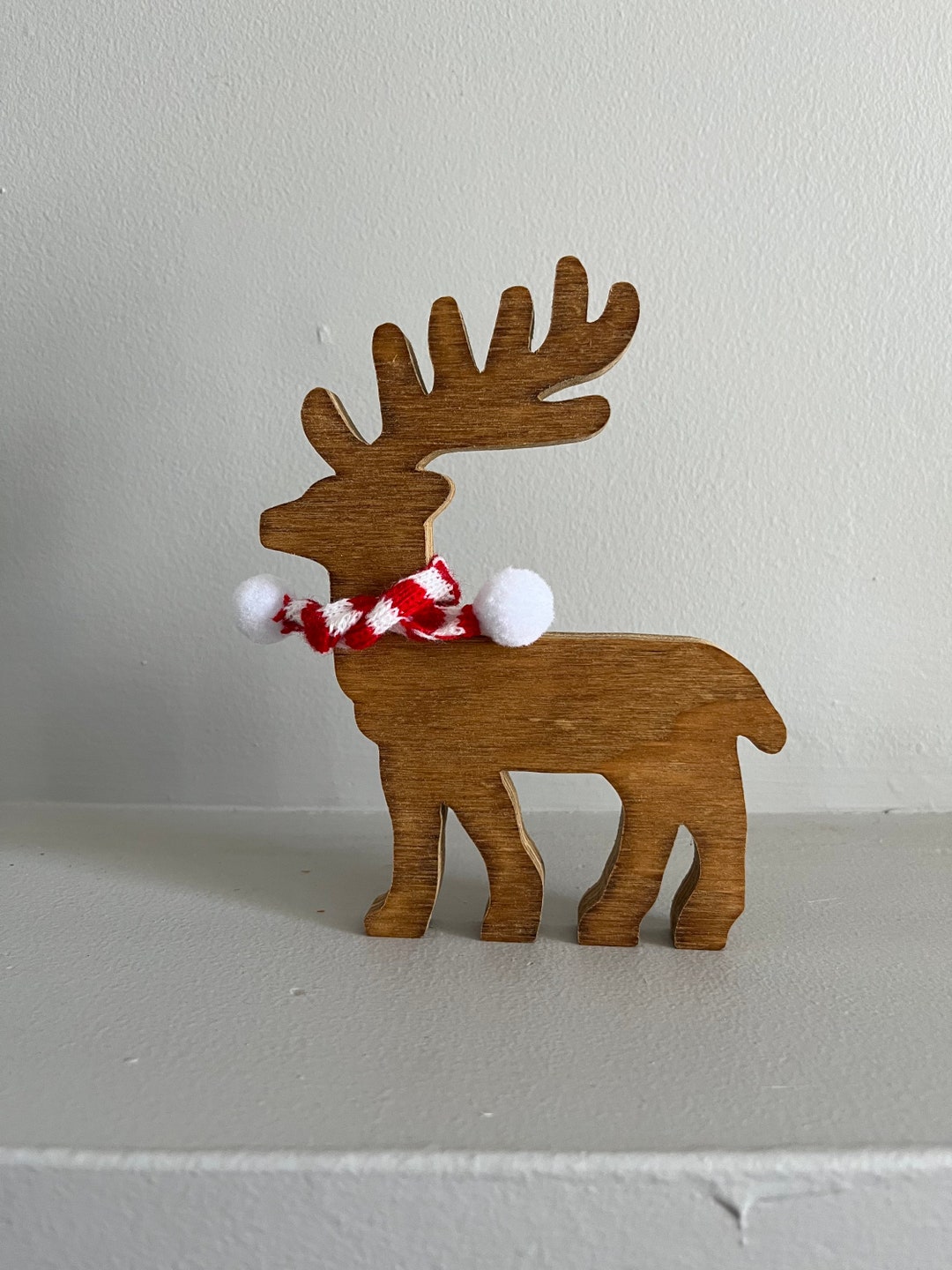 Stand up Wood Reindeer - Etsy
