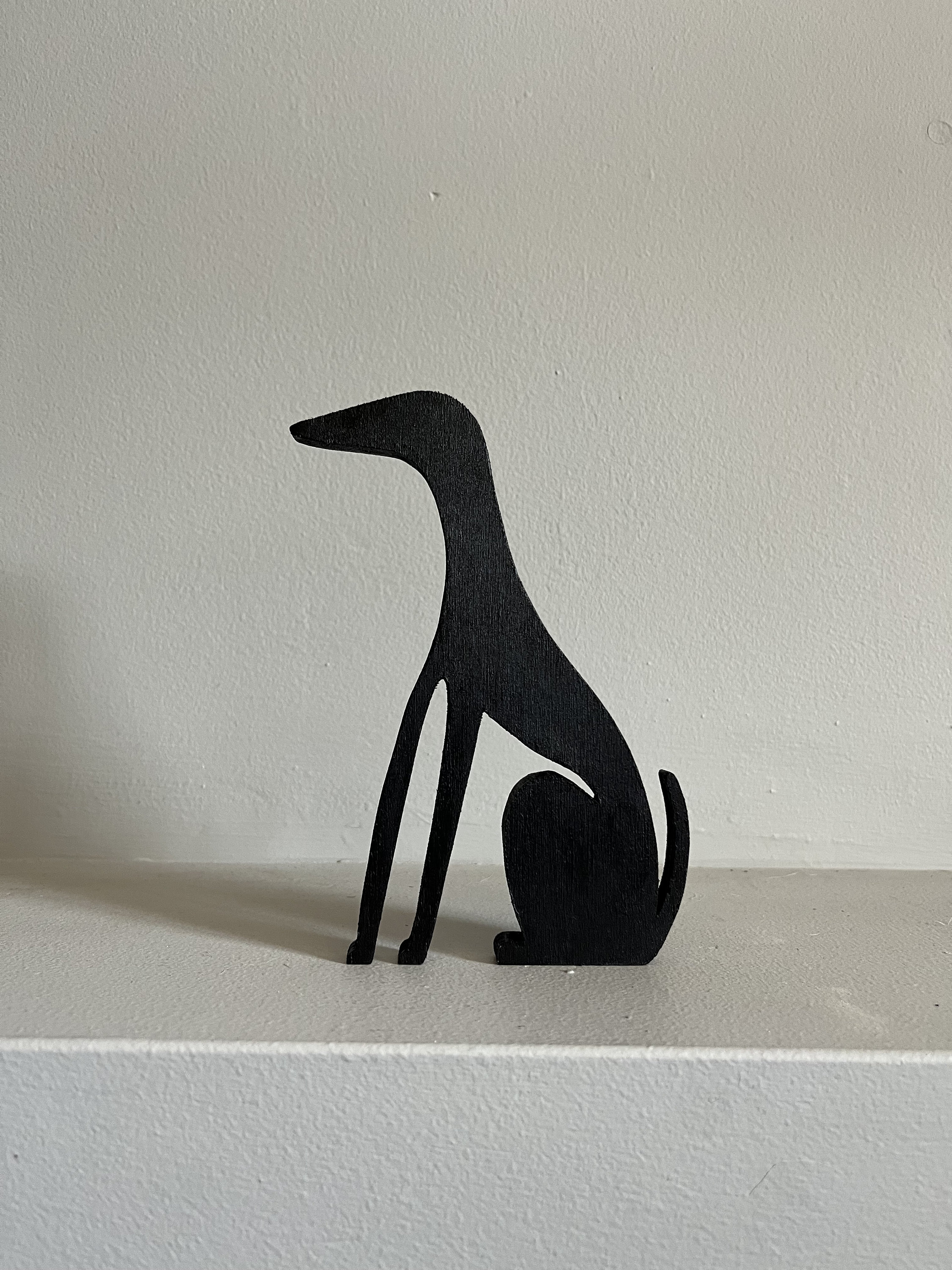 Greyhound Silhouette Sitting