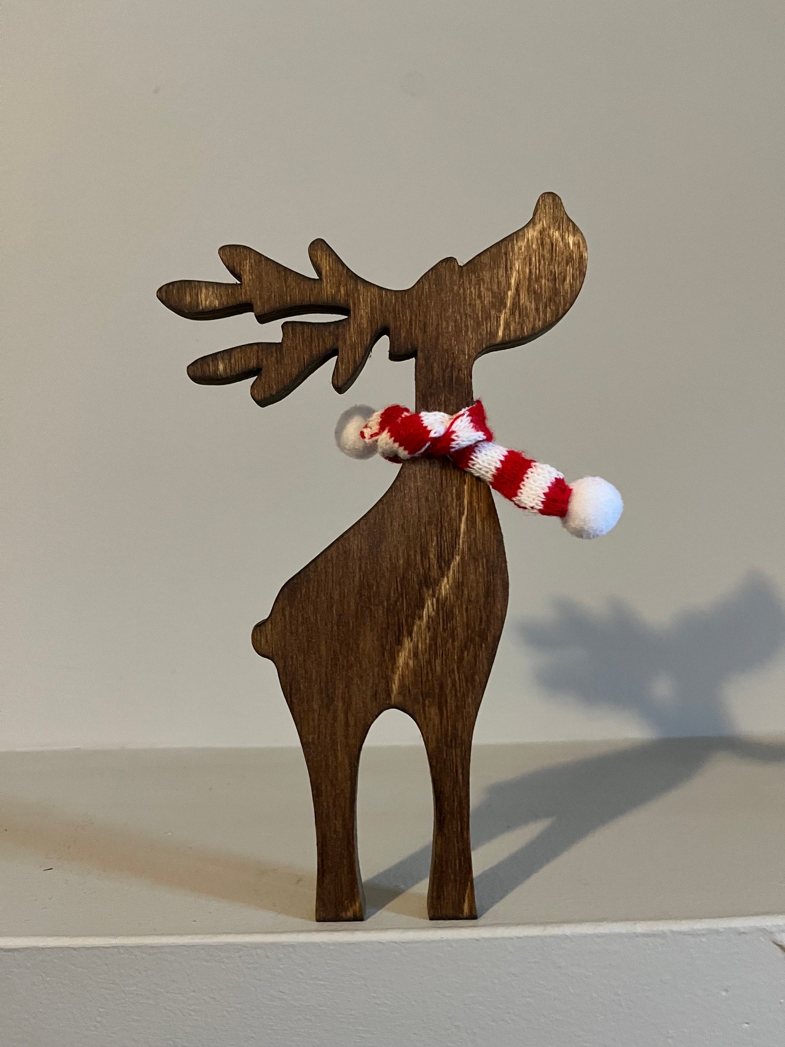 Stand up Stained Wood Reindeer - Etsy