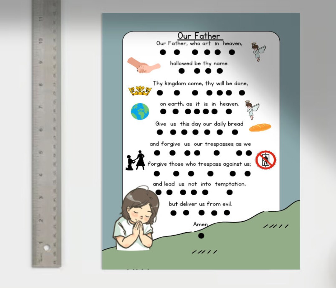 Our Father Prayer Teacher Printable Learn to Pray Catholic School - Etsy