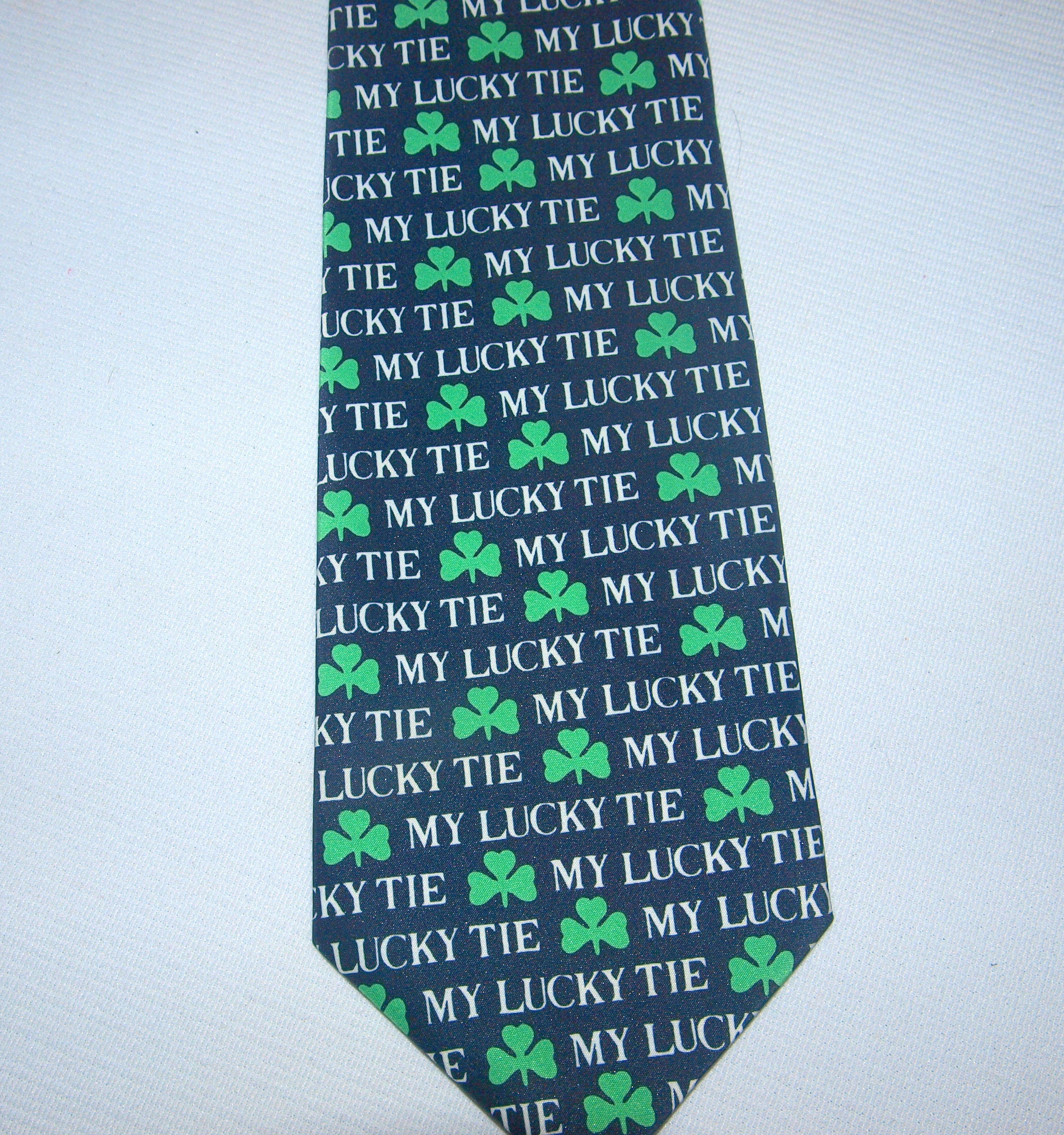 My Lucky Tie Shamrock Irish Tie Vintage 90's Tie Handmade by Parquet ...