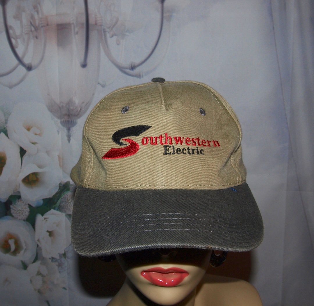 Southwestern Electric Hat Stone Washed Look Baseball Cap Vintage 90's Fast'n'low Shipping - Etsy