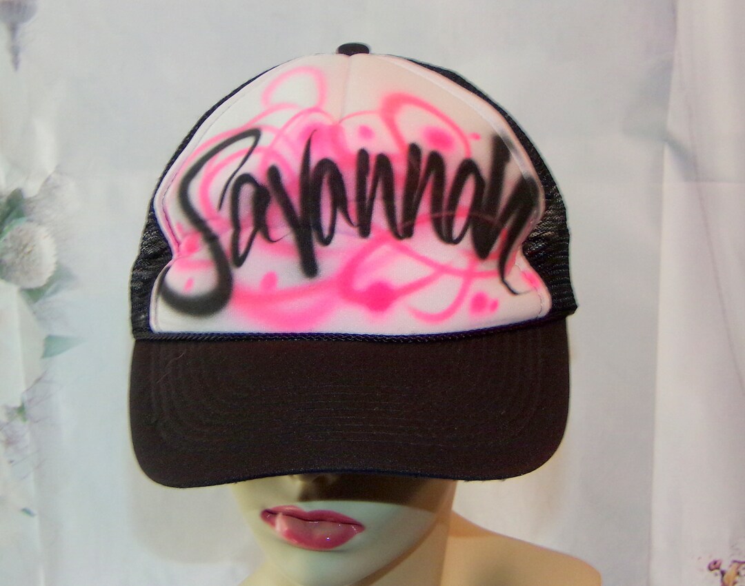Savannah Hat Airbrushed Hat 80's Vintage OOAK Great Gift Low & Fast ...