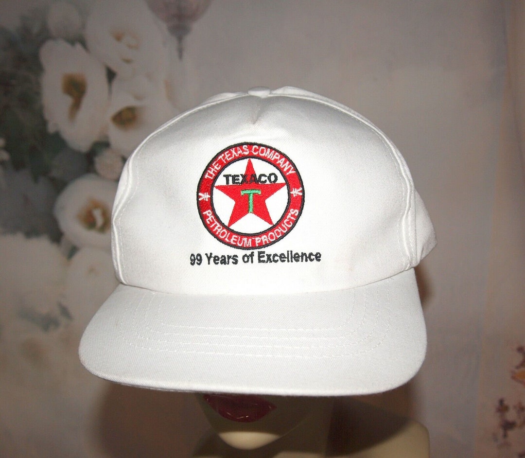 Vintage Texaco Hat Central US Business Unit Leather Strap Embroidered ...