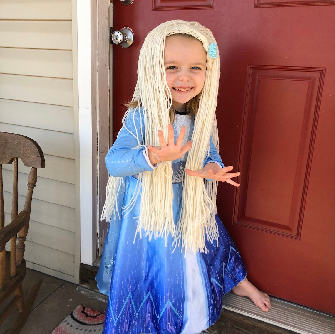 Elsa Wig, Elsa Hair, White Straight Hair, Ice Queen Wig, Elsa Hair Down ...