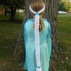 Elsa Wig, Elsa Yarn Wig, Elsa Hair, Elsa Braid, Elsa Wig, Sparkly White ...
