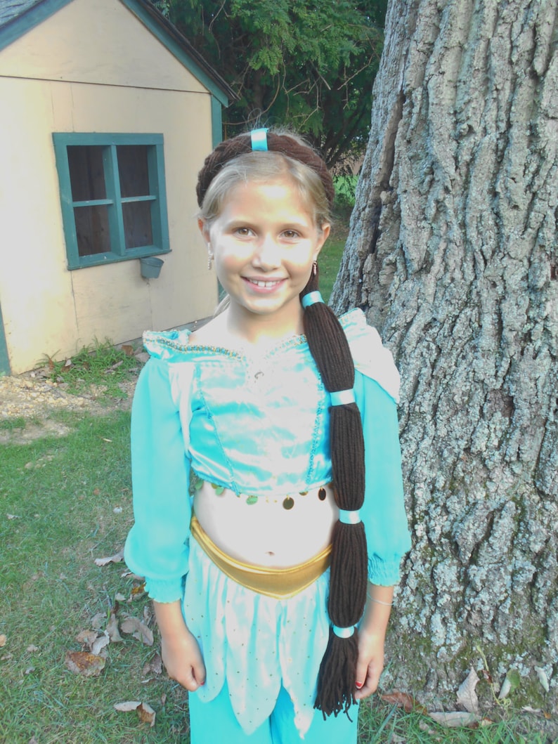 Jasmine Wig Jasmine Hair Jasmine Braid Genie Princess Wig - Etsy