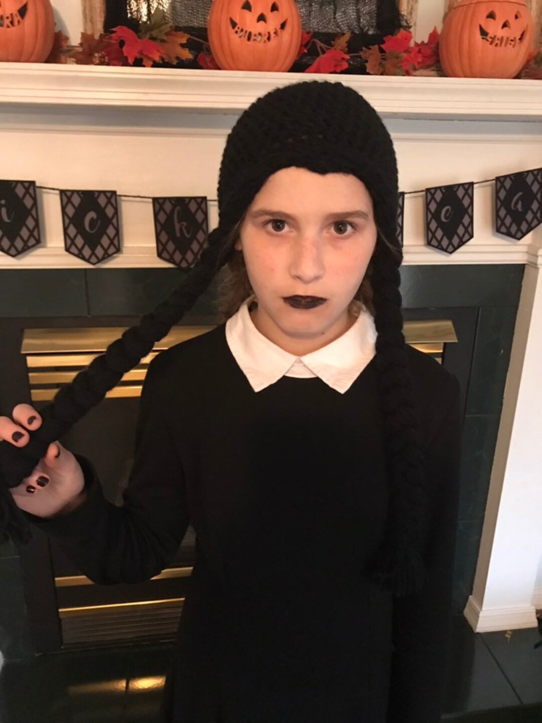 Wednesday Wig, Wednesday Black Braid Wig, Black Braids, or Any Color ...