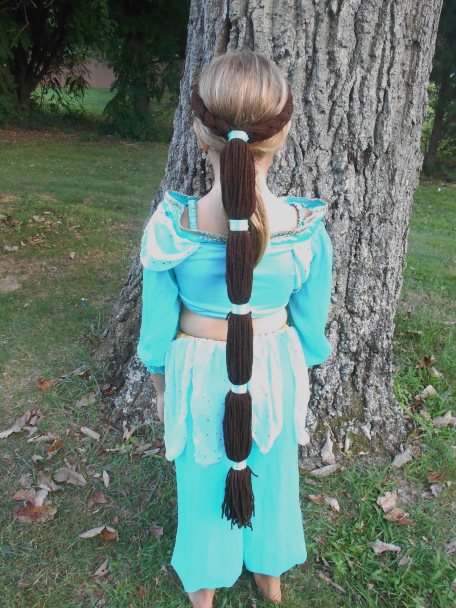 Jasmine Wig Jasmine Hair Jasmine Braid Genie Princess Wig | Etsy