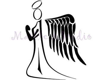 SVG Angel Paper Cut Christmas Tree Ornament Decoration Laser Cut Vector ...