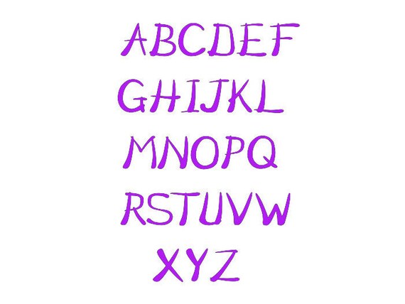 Font 1 SVG DXF PNG cut file | Etsy