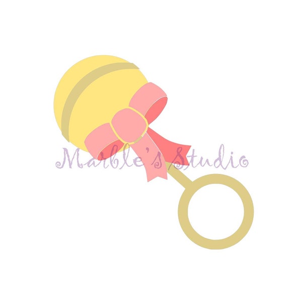 Pink Baby Rattle Clipart