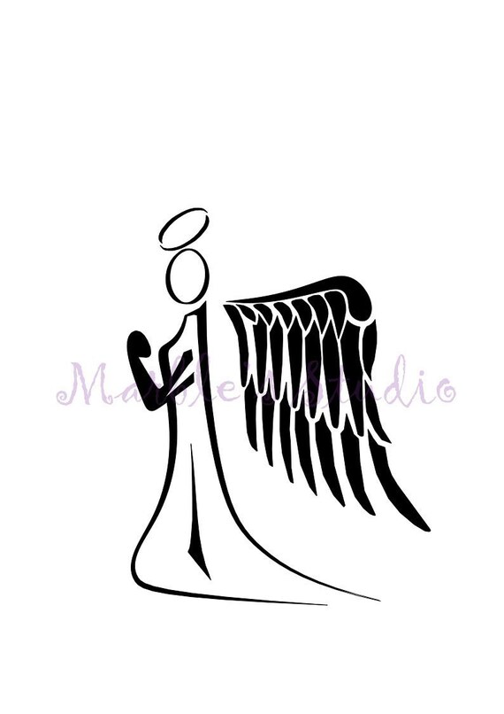 Angel SVG DXF PNG Cut File | Etsy Hong Kong