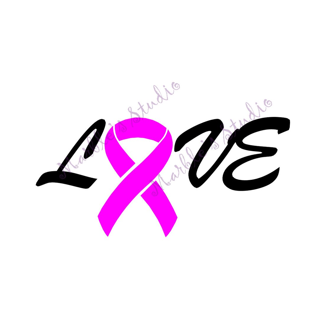 Breast Cancer - Love With Ribbon - Etsy