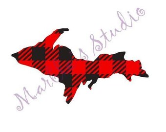 Michigan Upper Peninsula Map SVG Michigan Map SVG Michigan - Etsy