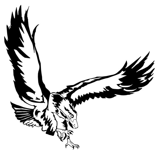 Eagle in Flight SVG DXF-PNG Cut File | Etsy