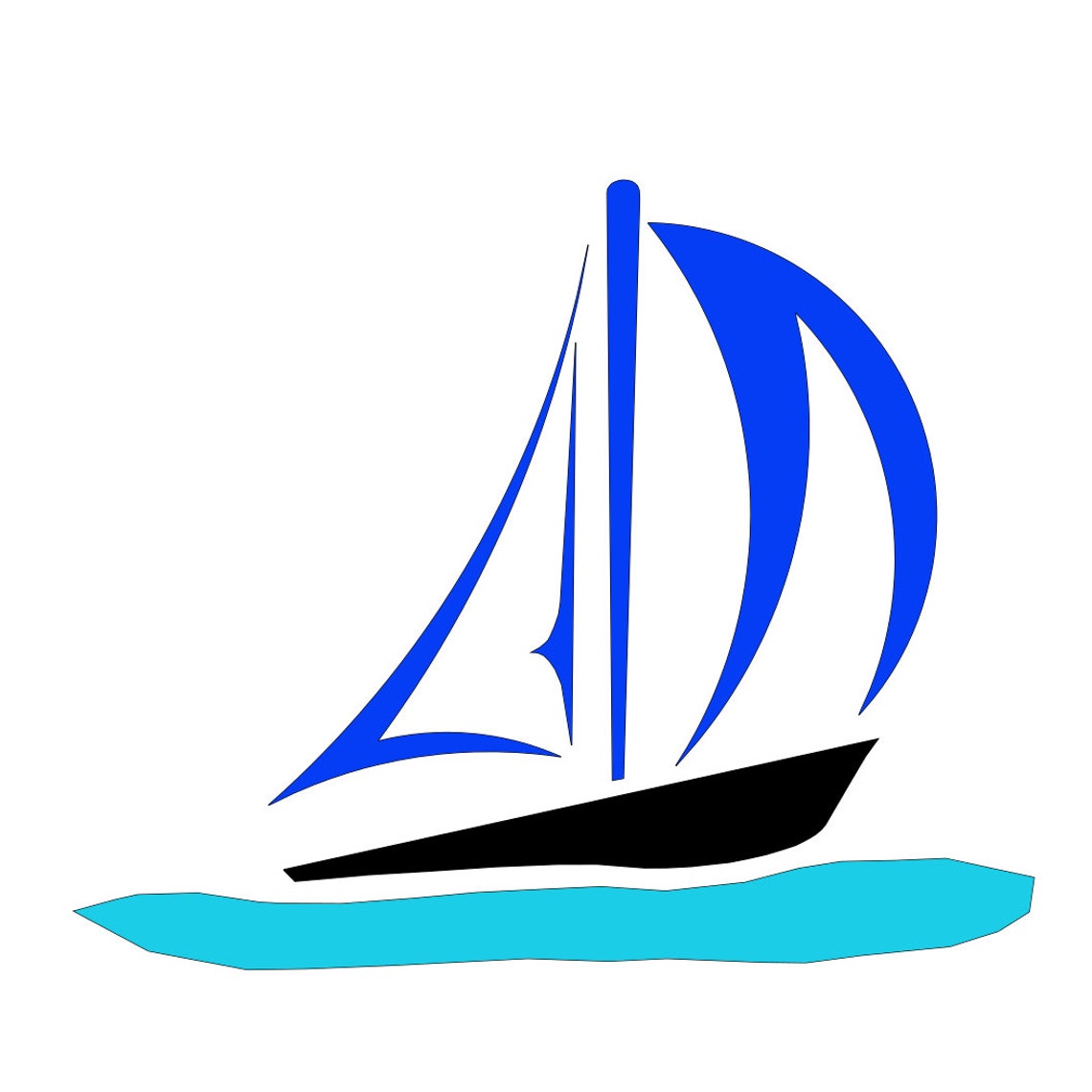 Zeilboot SVG – DXF - PNG cut file - Etsy België
