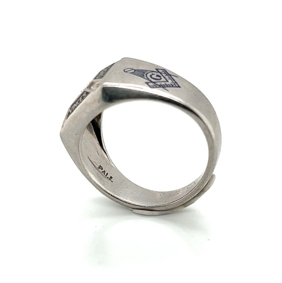 Knights Templar Masonic Palladium Ring - 0.33 Carat Diamond - Vintage ...