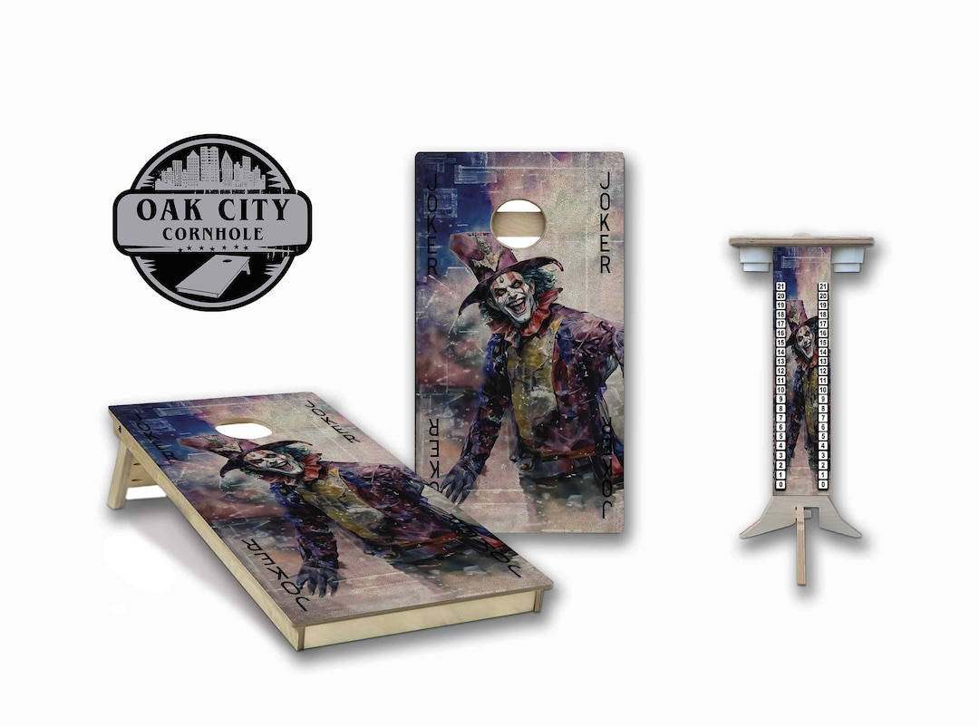 Joker Card Cornhole Board: Unleash Your Dark Side Handcrafted Custom ...