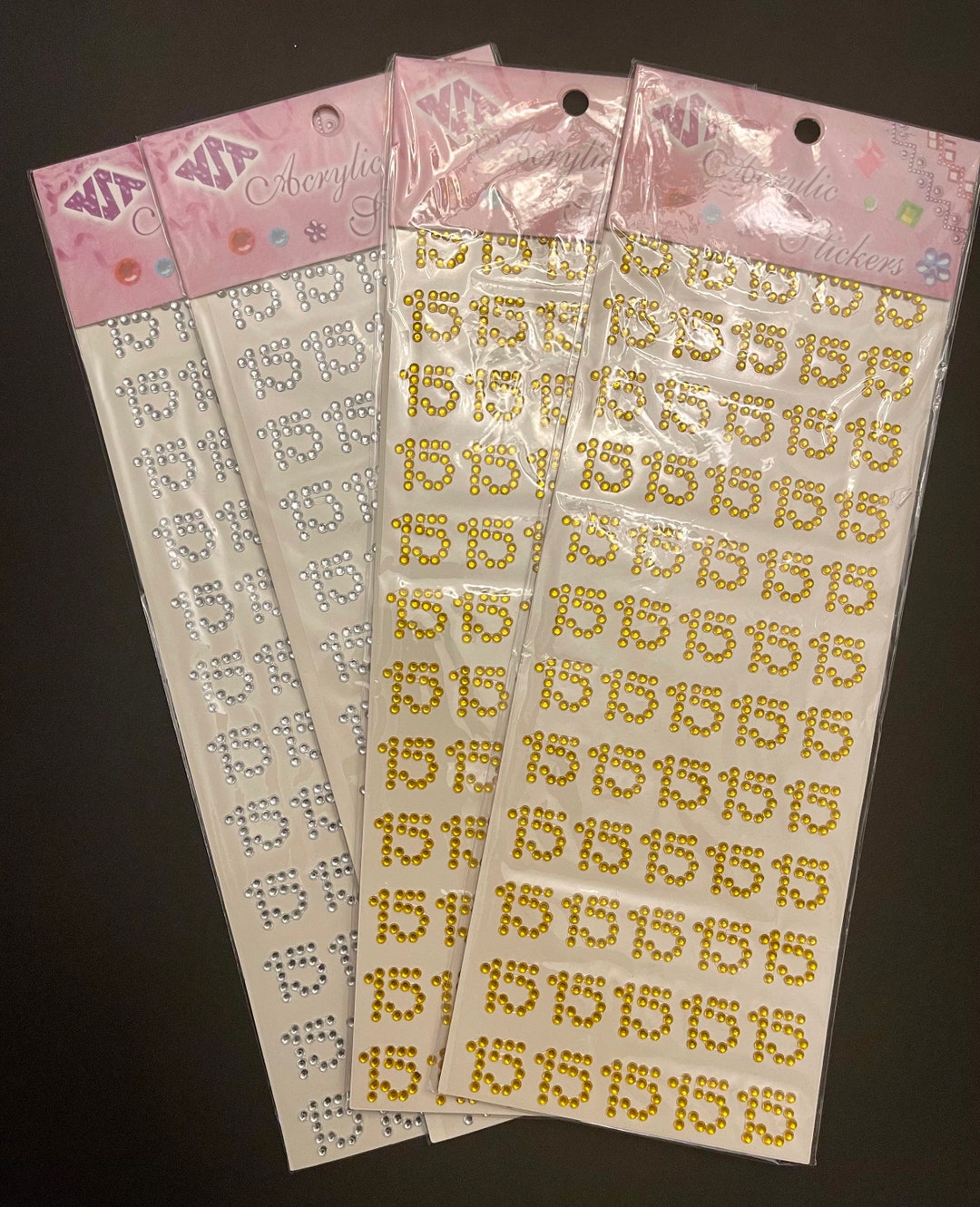 Number 15 Stickers - Etsy