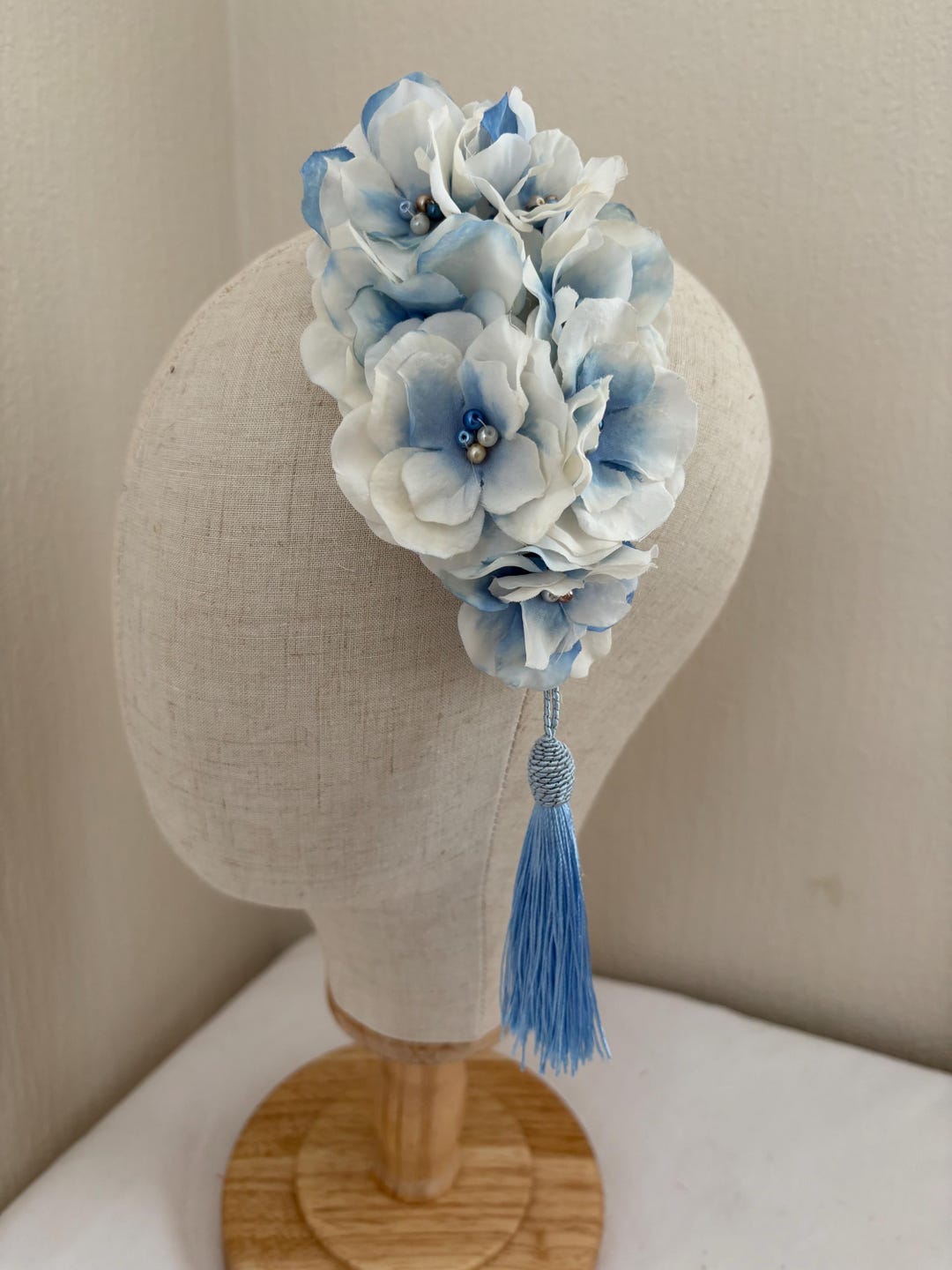 Modern Vintage Tear Drop Cascade Hair Flower With Hand Beading - Etsy