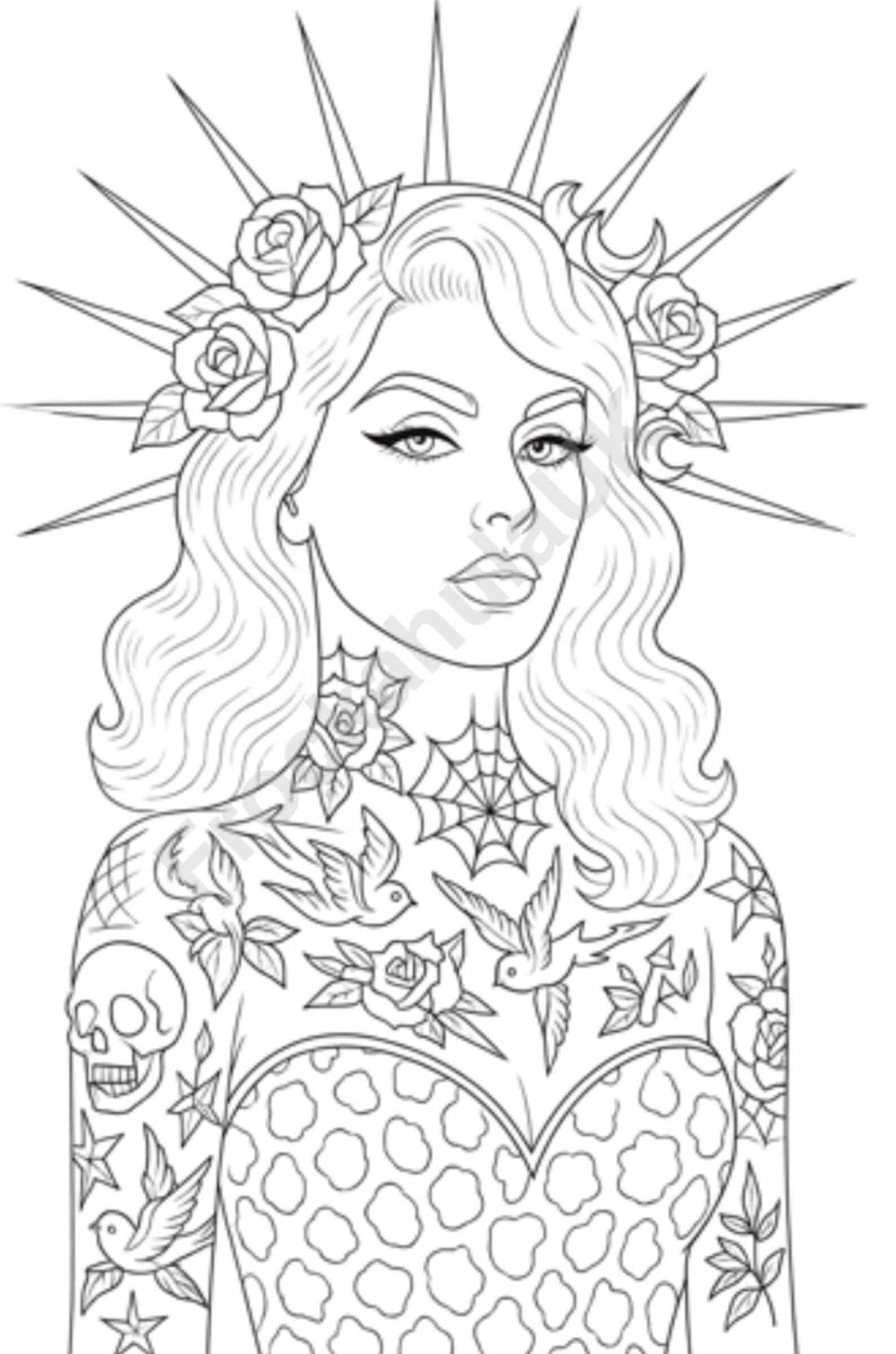 Downloadable Mindful Halloween Inspired Pin up Colouring Pages Set of 4 ...