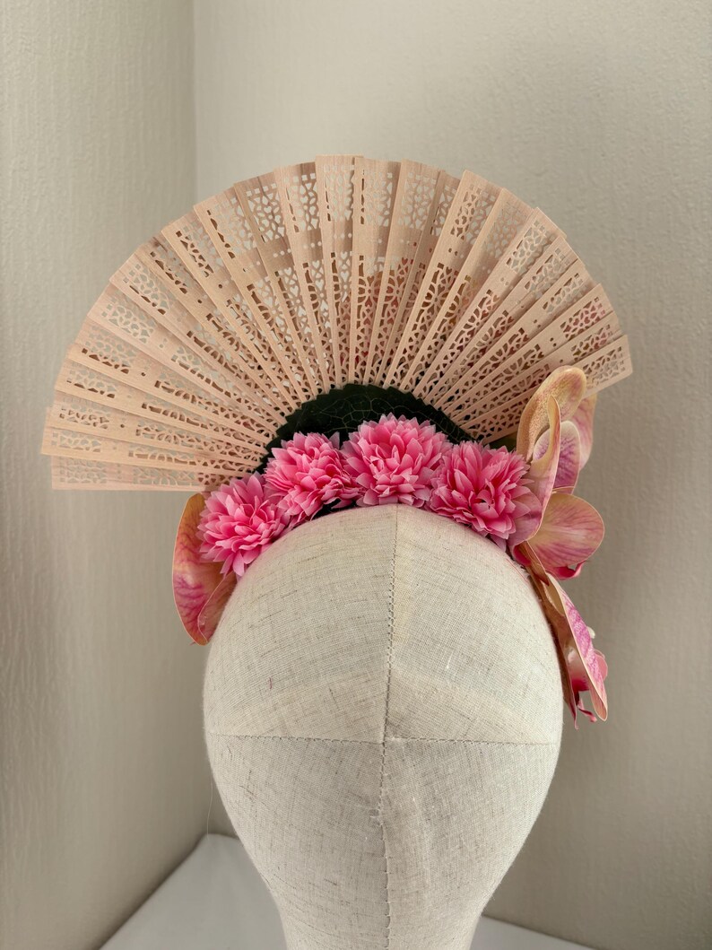 Large Pin up Burlesque Headpiece With Orchids - Etsy