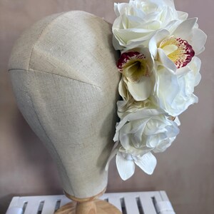 Large White Mixed Flower Pin up Bridal Cascade Hair Flower Clip - Etsy