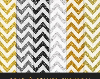 Gold Glitter Chevron | Etsy