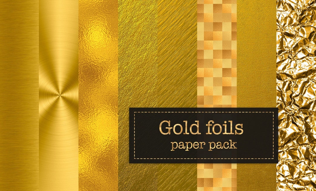 60% OFF Gold Foil Sparkling Paper / Shimmering Printable Paper ...