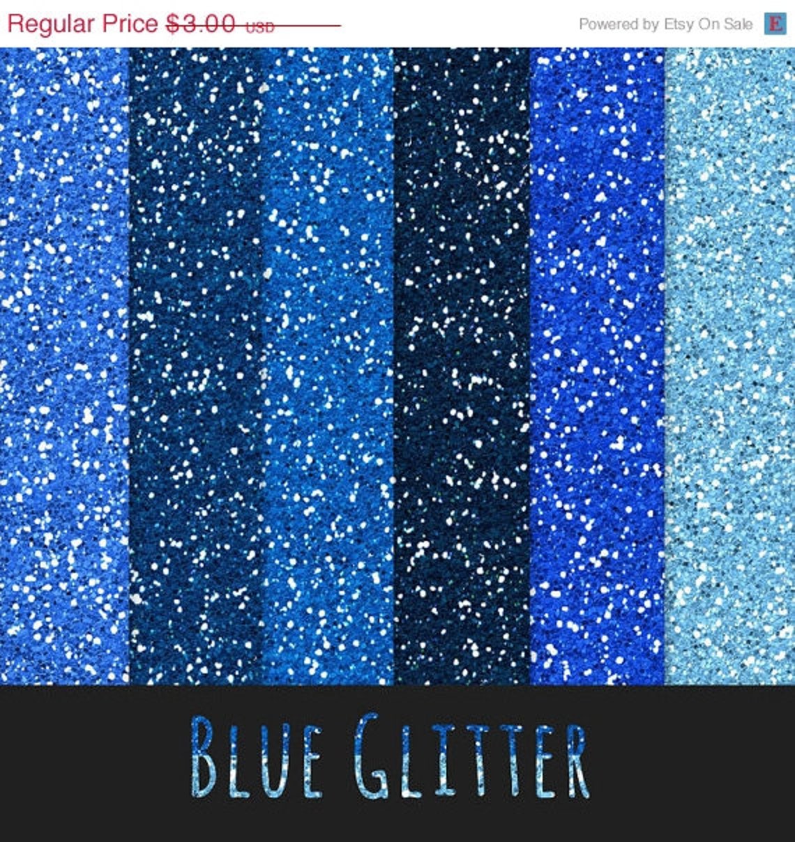 60% OFF Blue Glitter Paper / Blue Glitter / Scrapbooking Printable ...