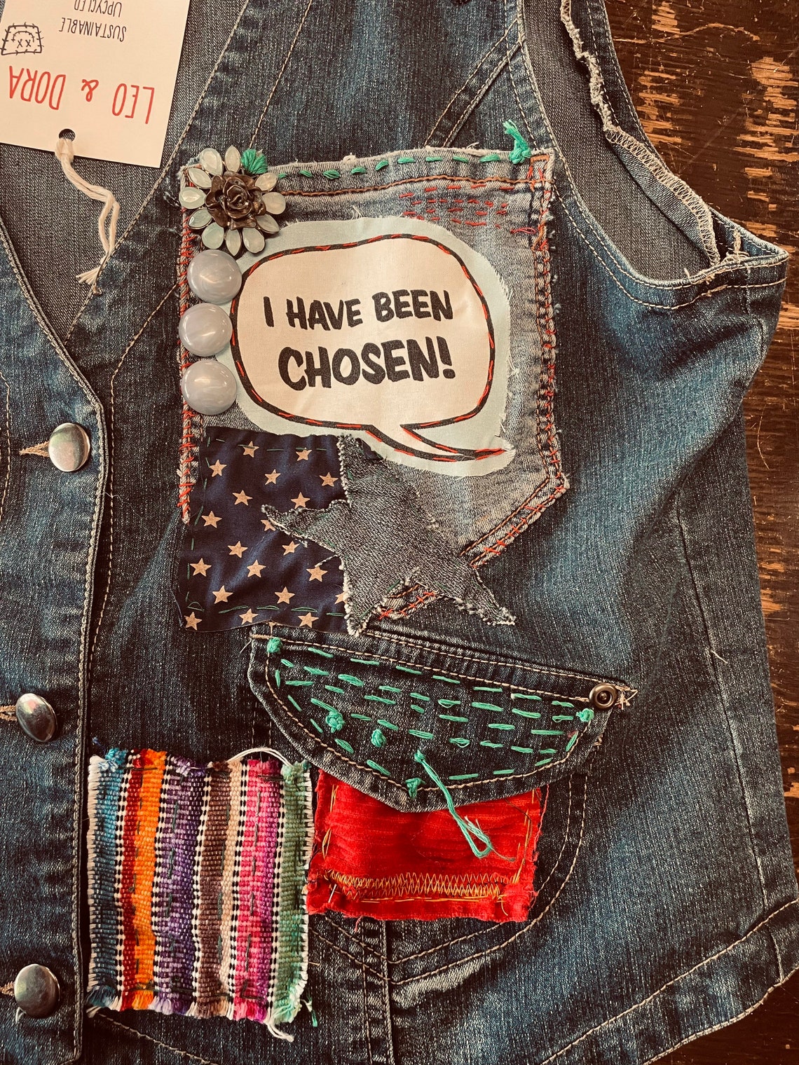 Upcycled Denim Vest - Etsy