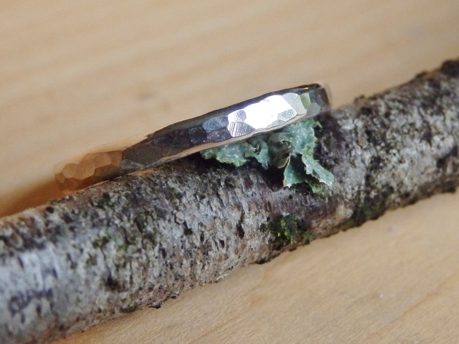 Hammered Sterling Silver 2 Mm Wide Ring Simple Ring Band With - Etsy