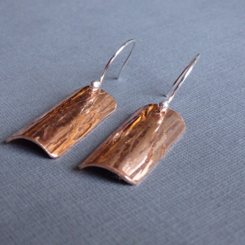 Copper Earrings - Etsy